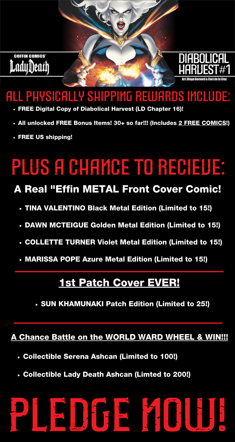 LADY DEATH: DIABOLICAL HARVEST #1 - CLOSES TOMORROW! PLEDGE NOW ...