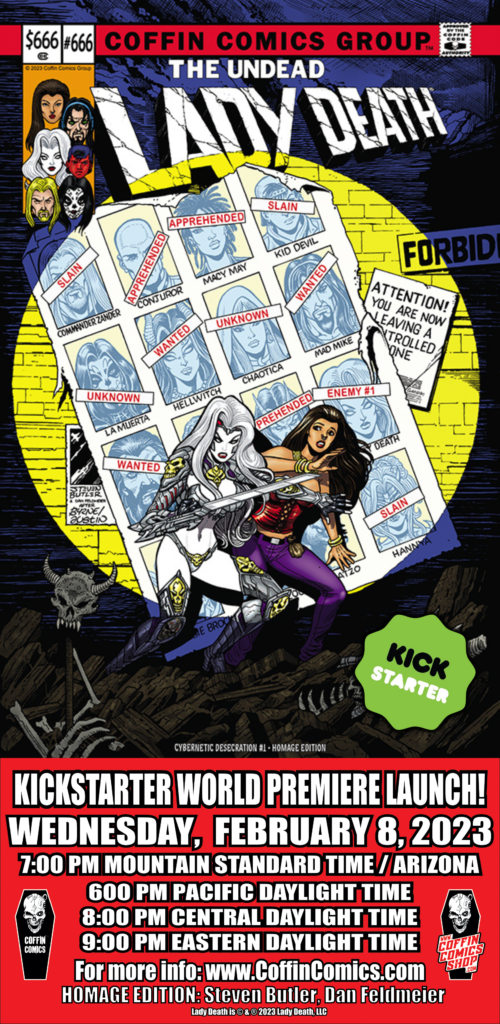 LADY DEATH: CYBERNETIC DESECRATION #1 LAUNCHES IN 2 WEEKS! - Coffin Comics