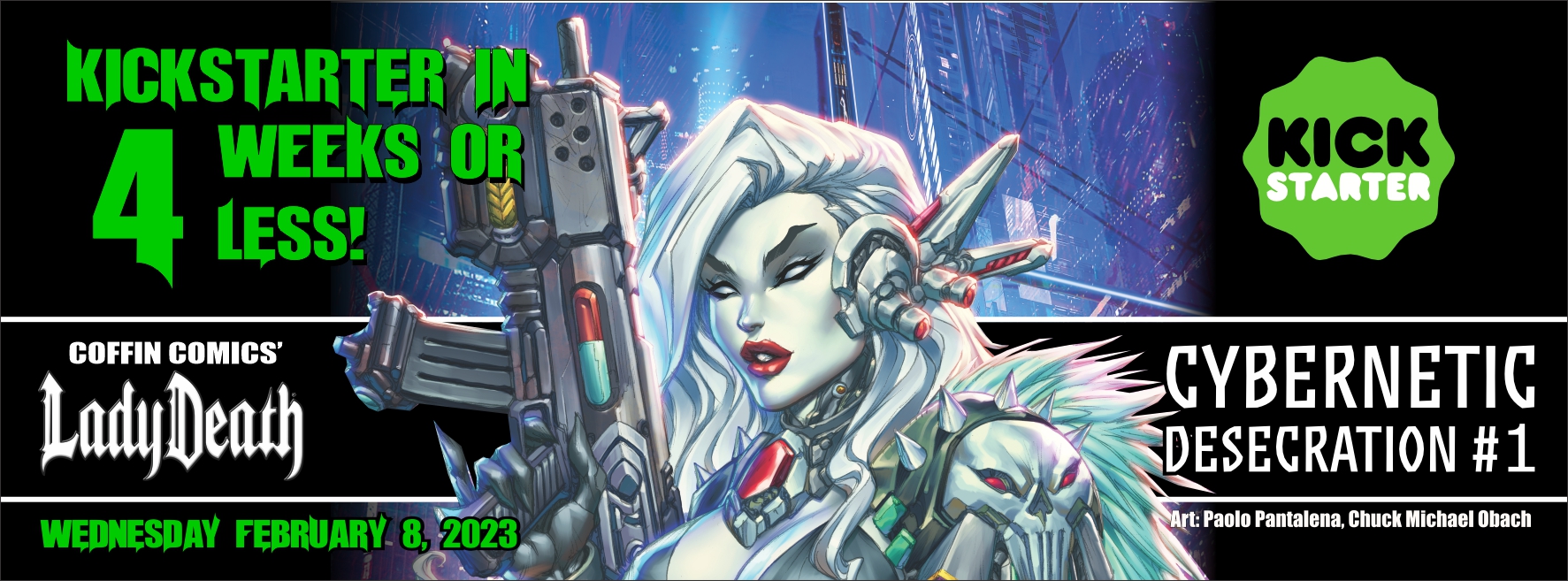 LADY DEATH: CYBERNETIC DESECRATION #1 LAUNCHES IN 4 WEEKS! - Coffin Comics