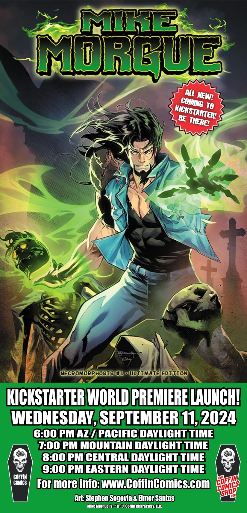 MIKE MORGUE: NECROMORPHOSIS #1 KICKSTARTER WORLD PREMIERE SEPTEMBER 11 ...